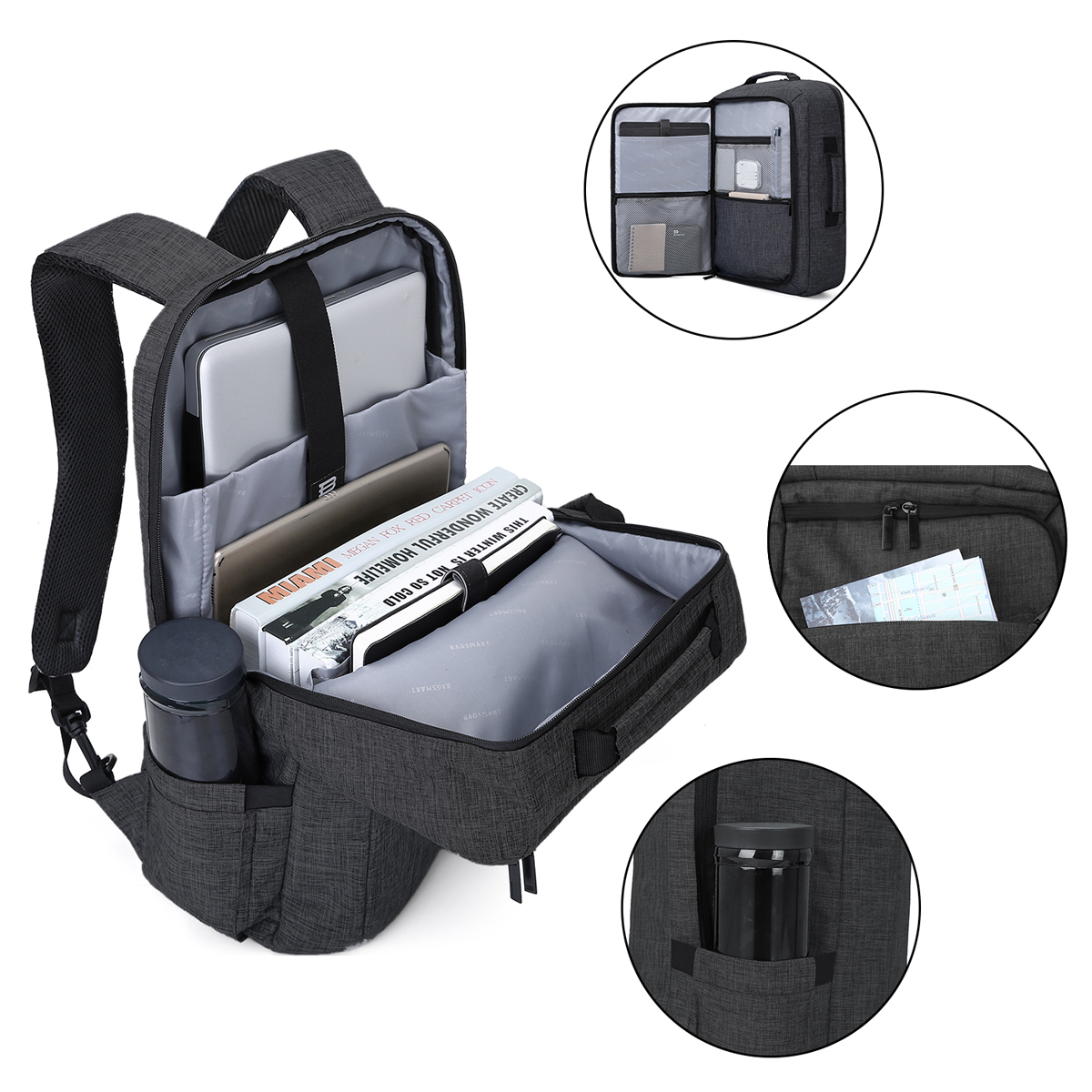 Bagsmart Pomona Mochila Laptop 15 6 Smart Concept